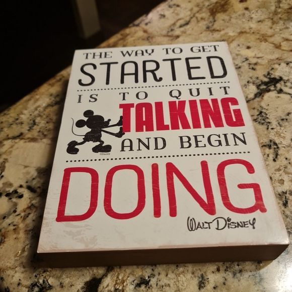Disney | Accents | Mickey Mouse Disney Motivational Sign Quit Talking ...
